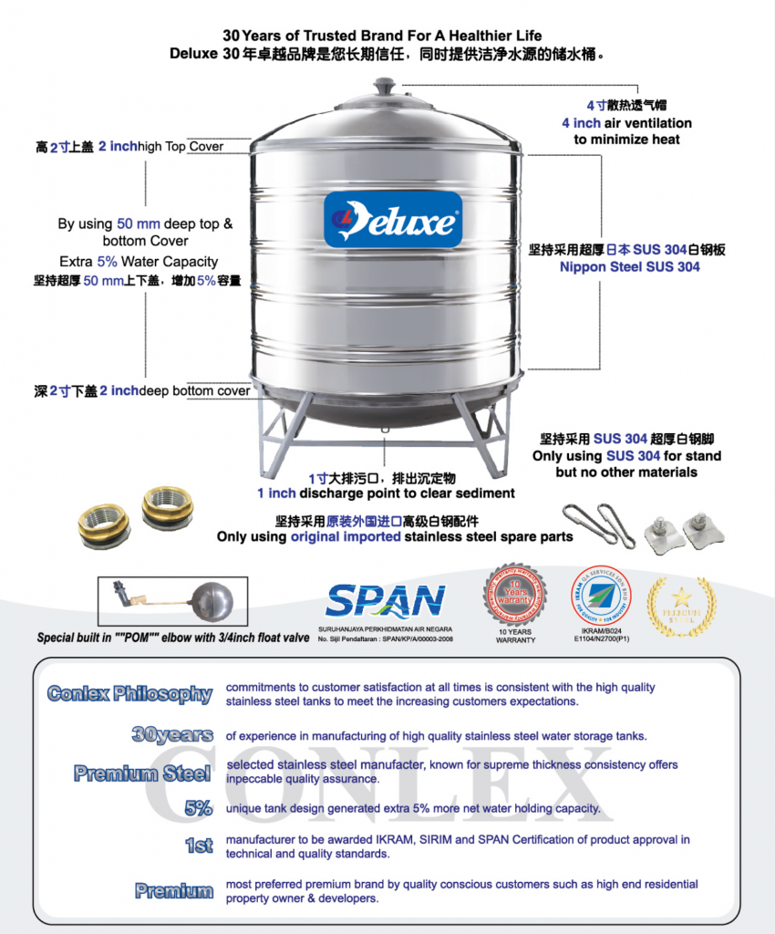 Stainless Steel Water Tank Series – Deluxe Water Tank